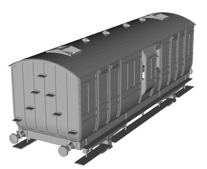 3D printed standard gauge metropolitan-railway-non-passenger-coaches